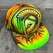 Airbrushed Neon Spartan Helmet Snapback Hat Hand Painted Airbrush - Etsy