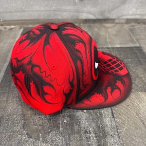 Airbrushed Deadpool Snapback Hat Hand Painted Airbrush - Etsy
