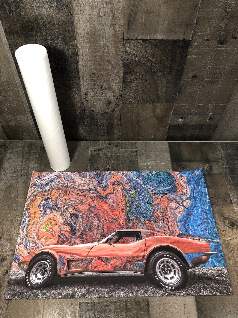 Chevrolet Corvette Abstract Art Print Wall Hanging Mixed Media - Etsy