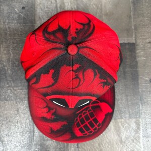 Airbrushed Deadpool Snapback Hat Hand Painted Airbrush - Etsy