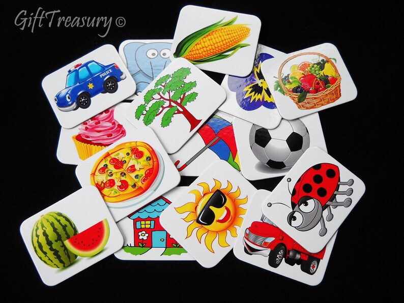 Memory Illustrated Cards Christmas Present Matching Game Education ...