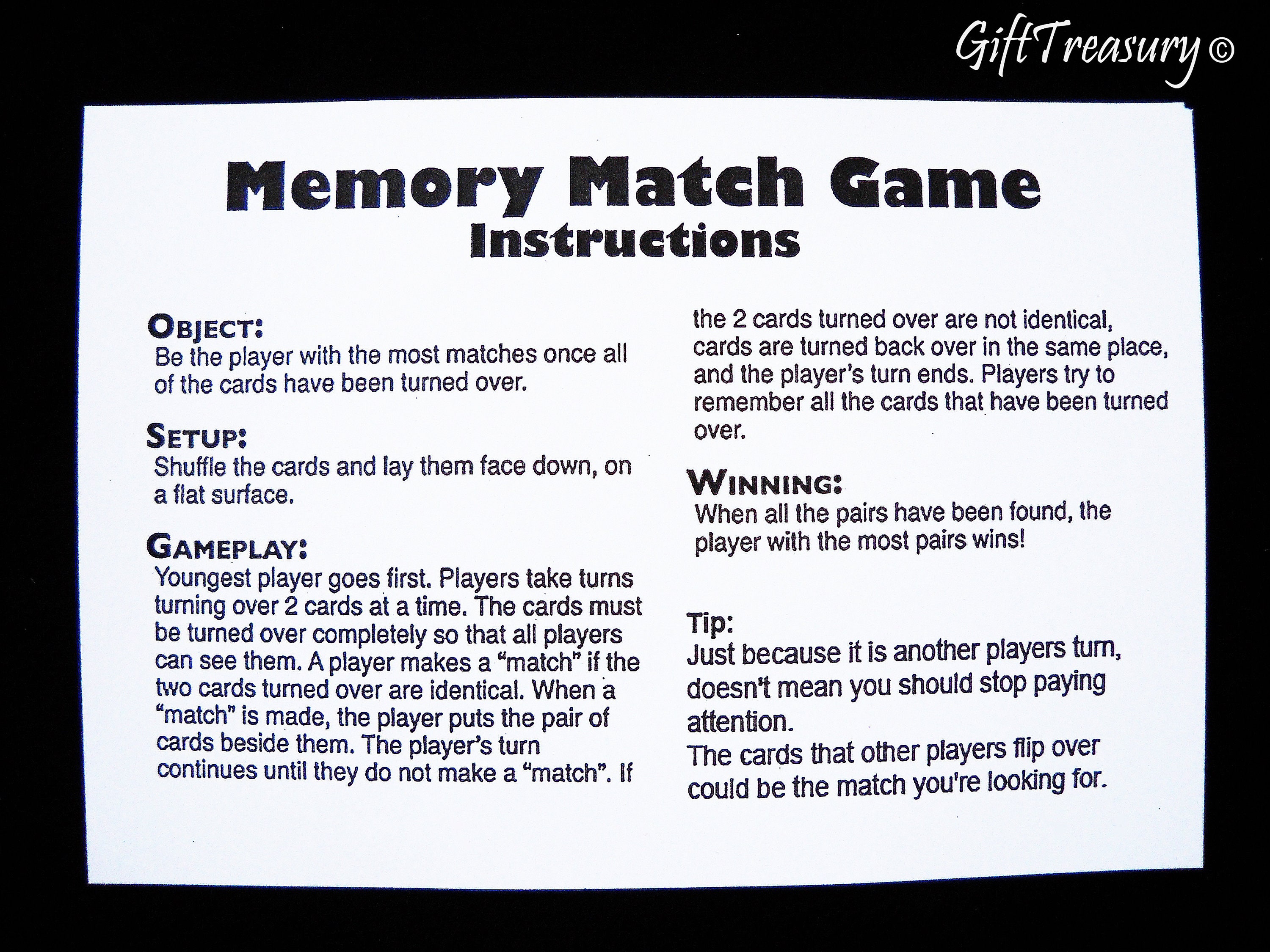 Memory Card Game Present Christmas Gift Matching Memory Set - Etsy
