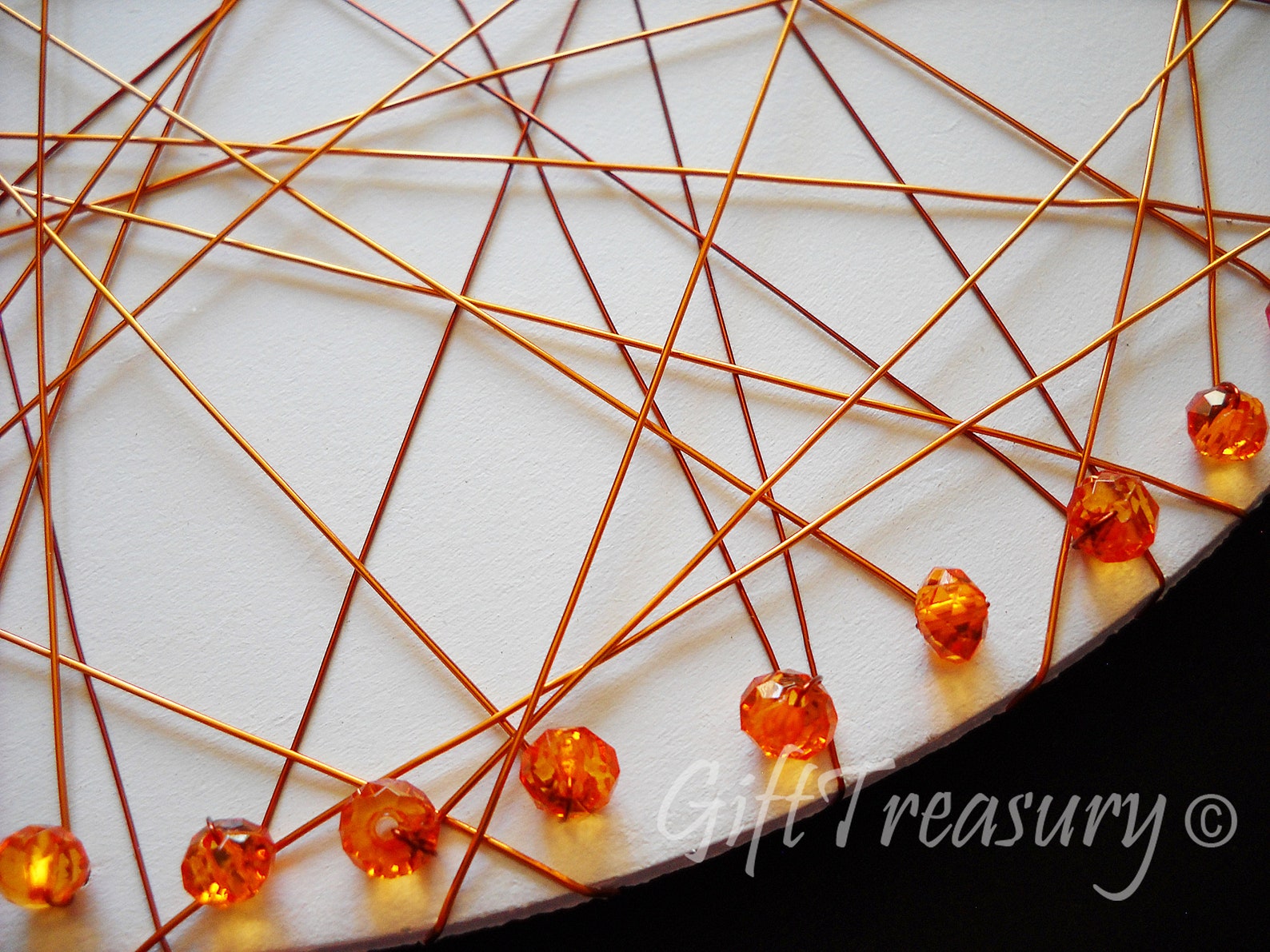 Frameless Wall Clock MDF Handmade Copper Wire Unique Modern Art Gift ...