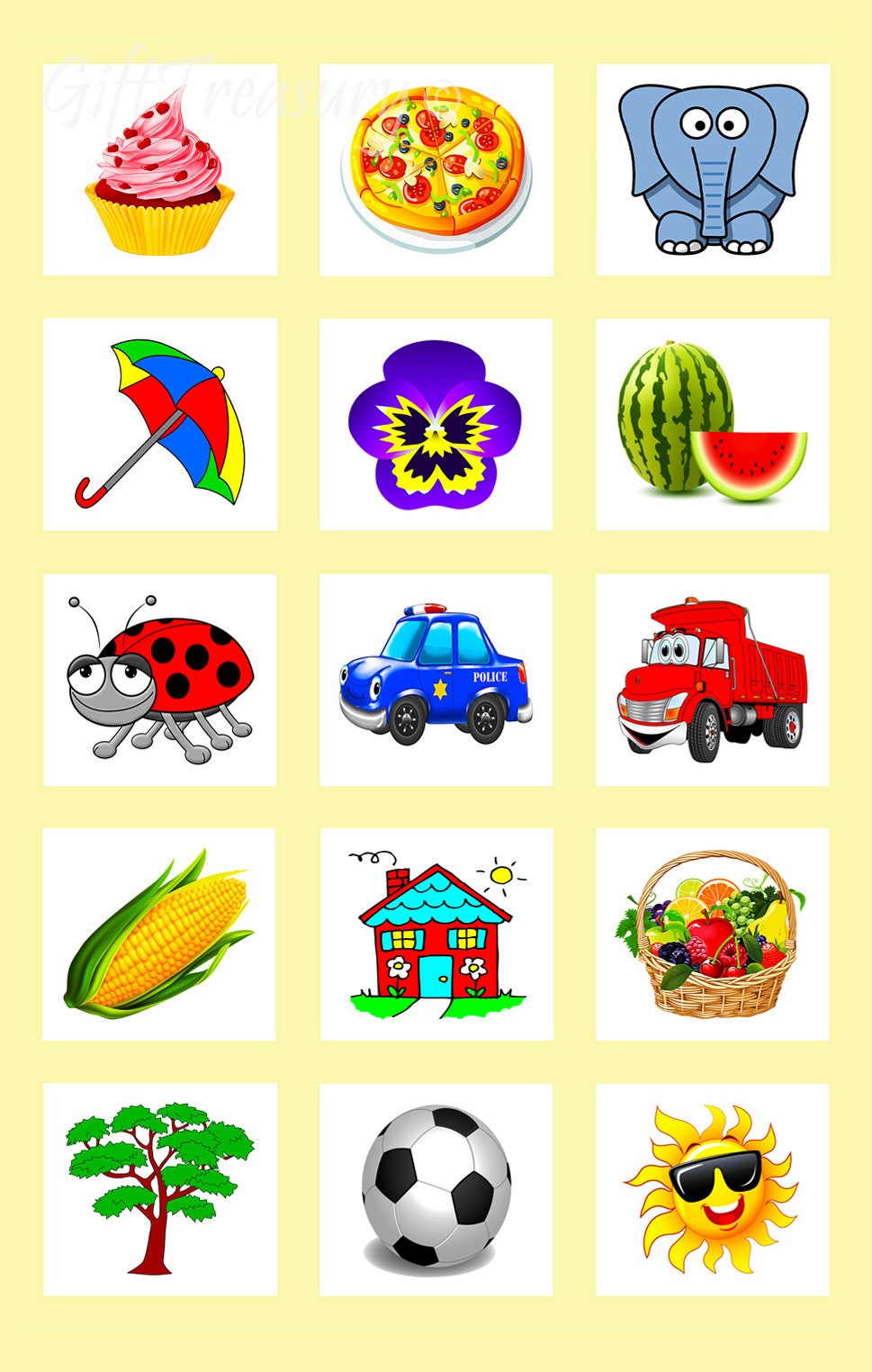 Memory Illustrated Cards Christmas Present Matching Game Education ...