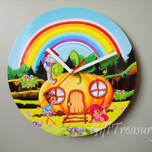 Personalized Kids Wall Clock MDF Digital Print Laminated Handmade Room ...