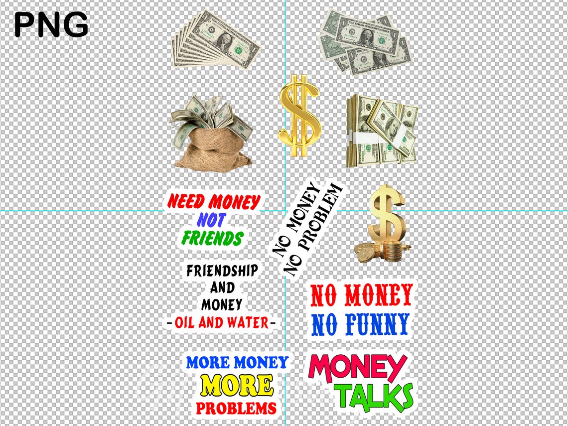 Stickers Printable Digital Download Pack of Dollars Money Life - Etsy