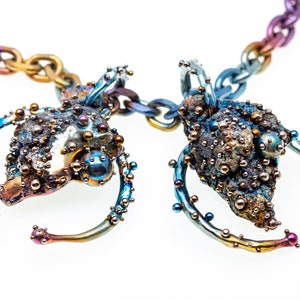 Titanium Statement Pendant - Stardust Pendant - Unique Art Piece ...