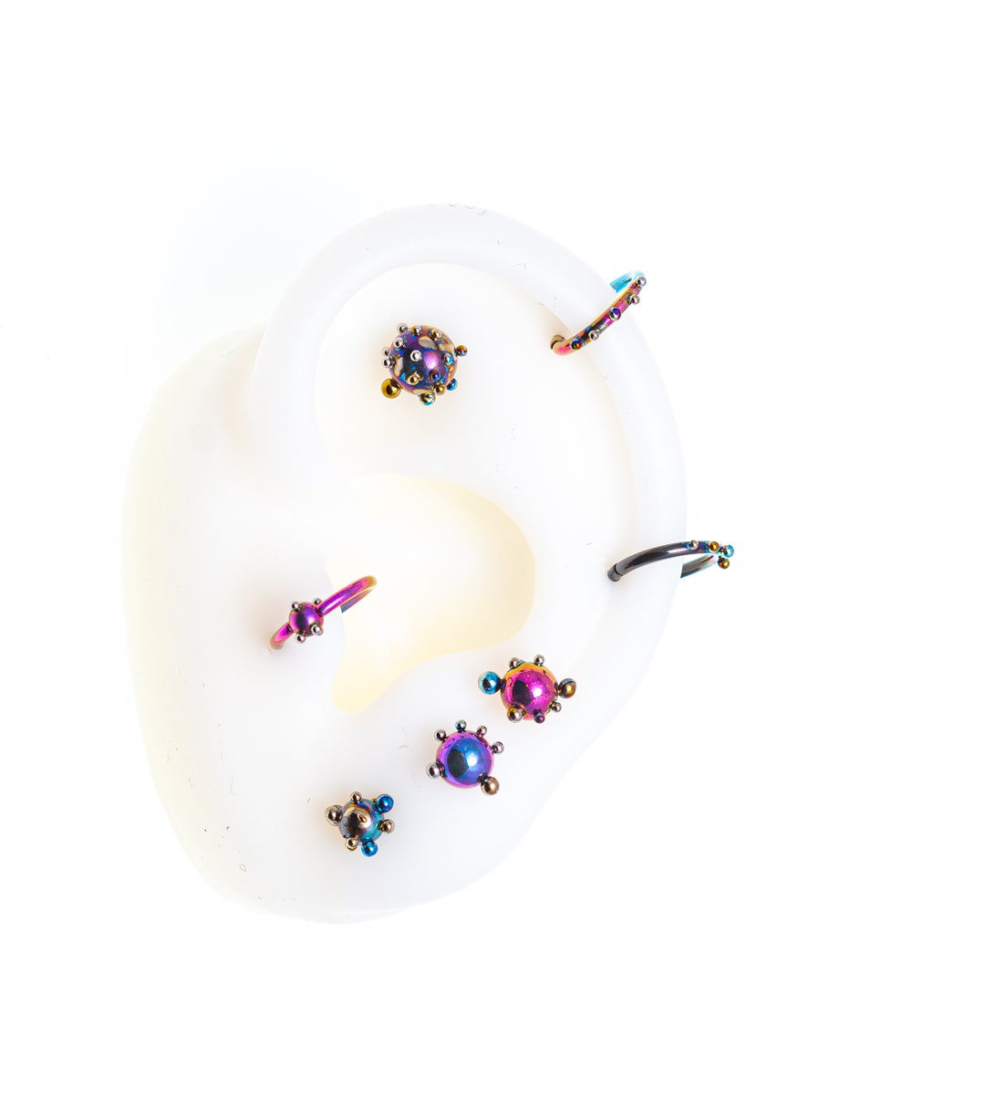 Titanium Closure Ring - Captive Bead, Daith, Septum, Lip Rings - 16G ...