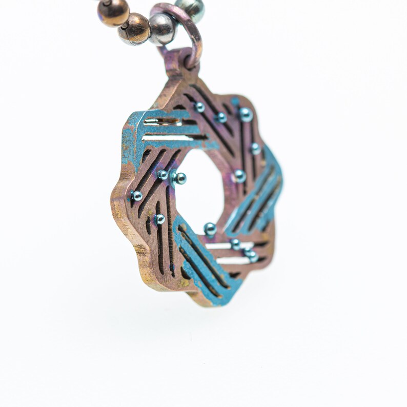 Solar Wheel. Sacred Geometry Collection. Jewlery Set. Titanium ...