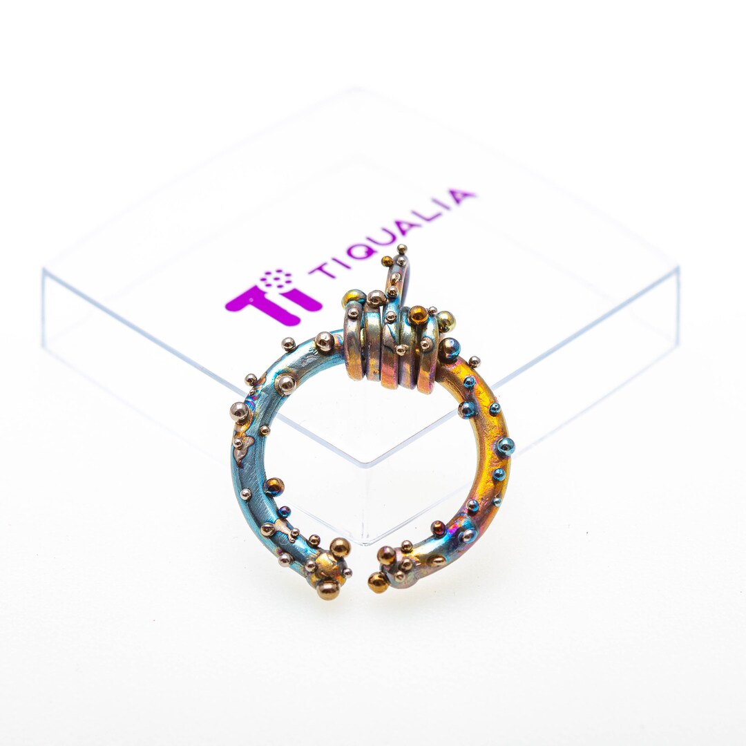 Titanium Horseshoe Pendant Chunky Statement Necklace Solid Titanium ...