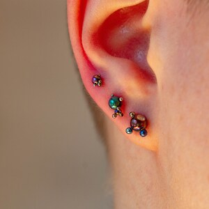 Titanium Stud Earrings - Hypoallergenic Space Earrings - Unique ...