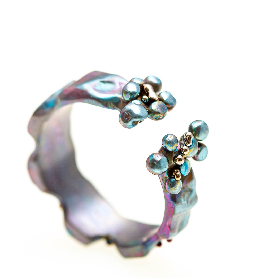 Titanium Statement Open Ring - Unique Art Piece - Contemporary Art ...