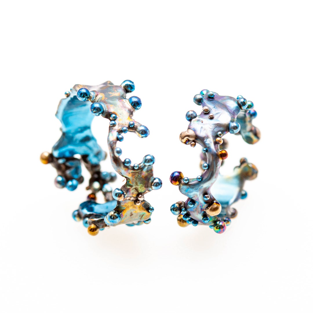 Titanium Ring - the Language of Water - Hypoallergenic Statement Ring ...