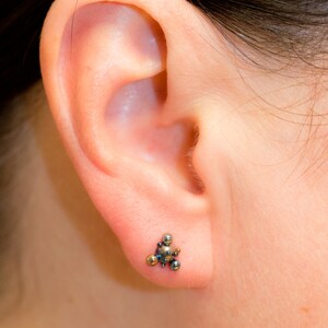 Titanium Stud Earrings - Hypoallergenic Space Earrings - Unique ...