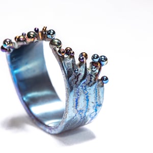 URANUS - Pure Titanium Statement Ring - Unique Art Piece - Contemporary ...