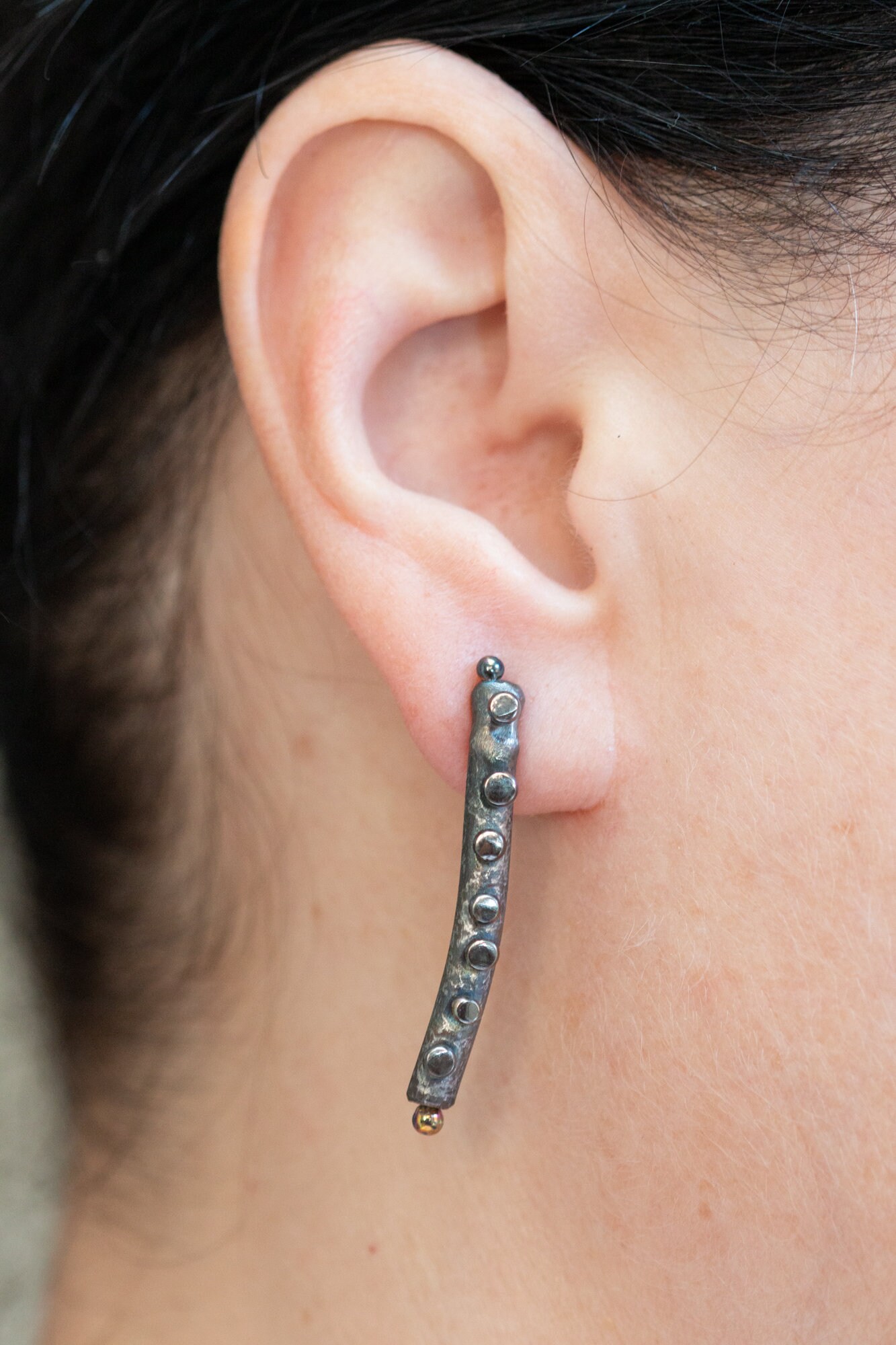 Tentacles. Titanium Jewelry Set. Titanium Ring and Stud Earrings ...