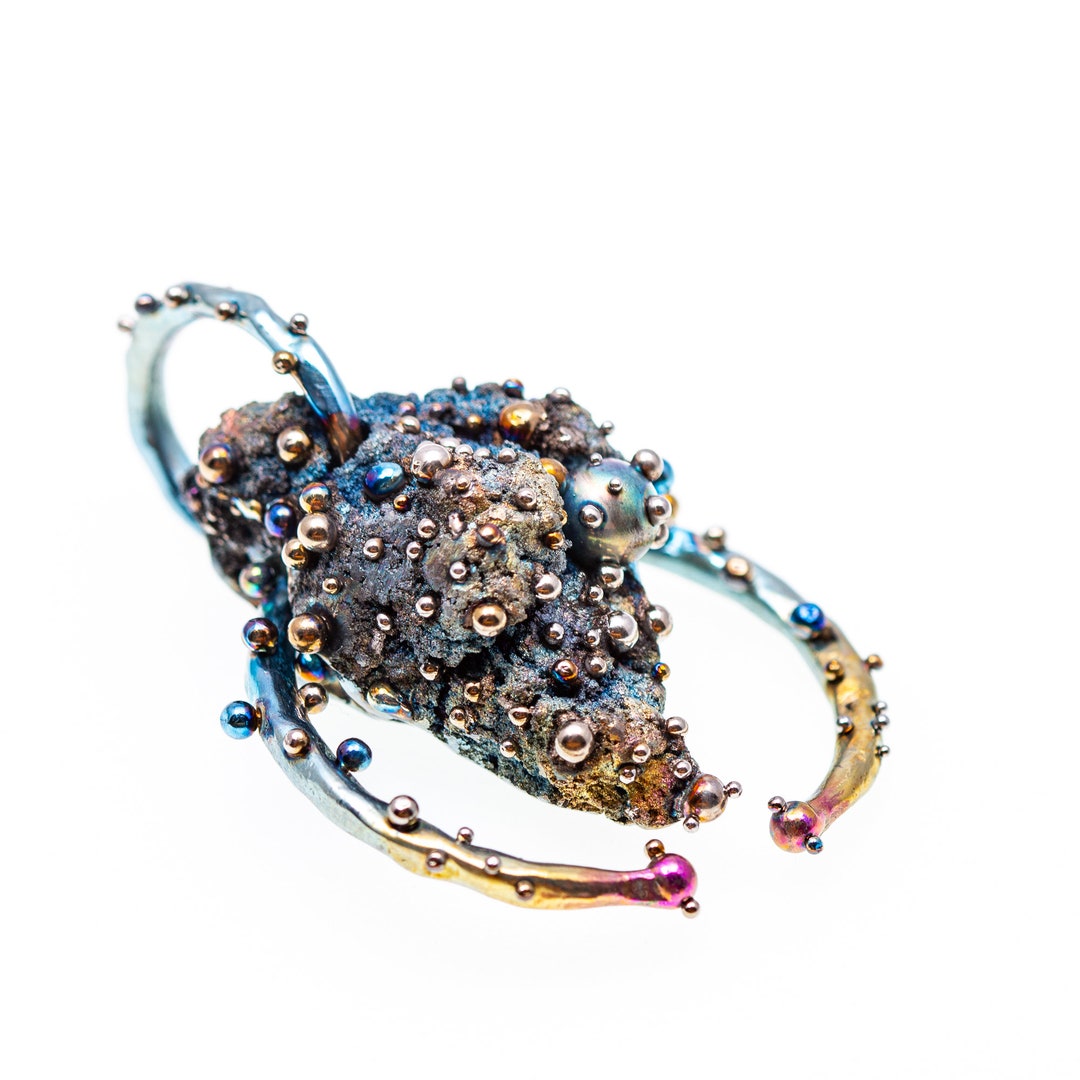 Titanium Statement Pendant Stardust Pendant Unique Art Piece ...