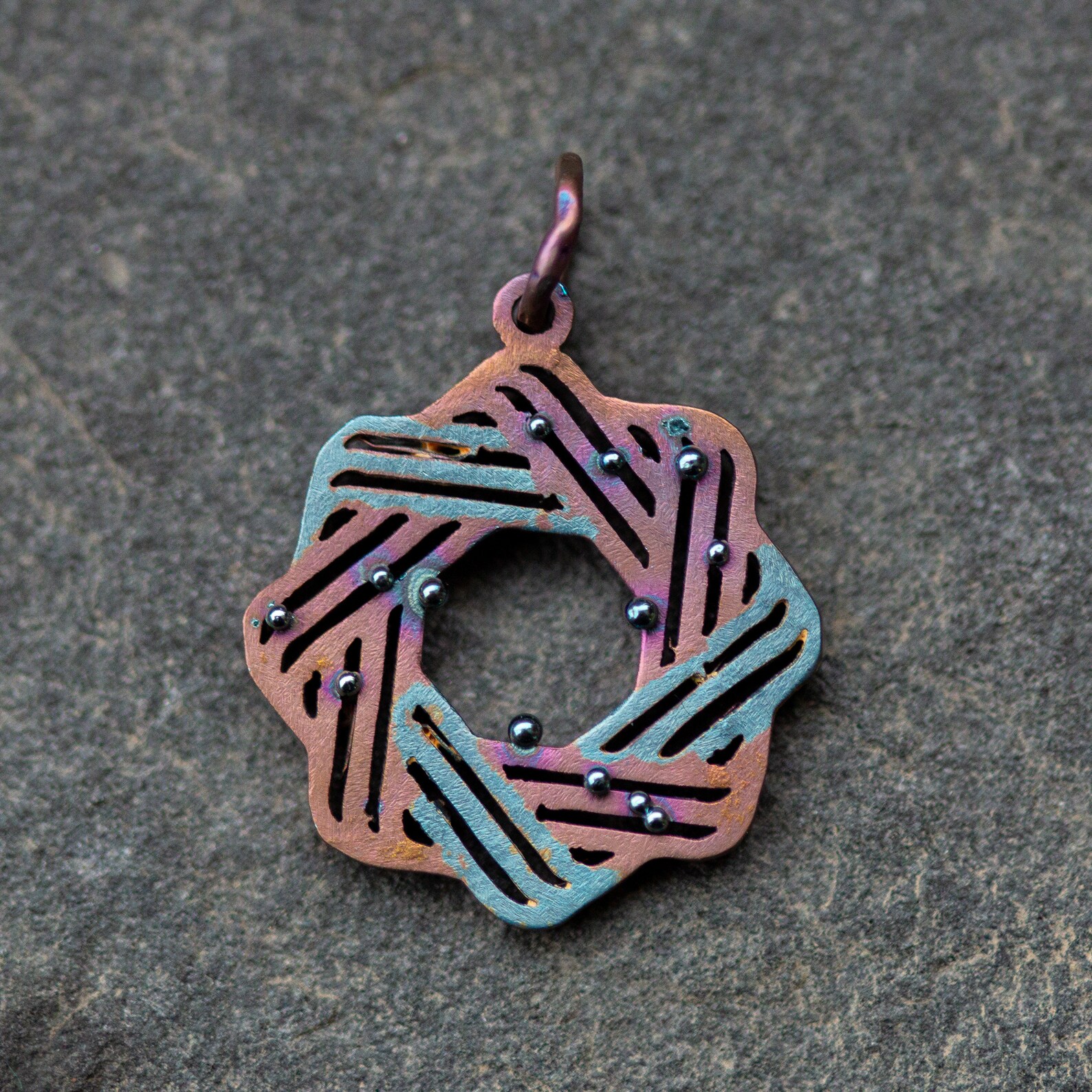 Solar Wheel. Sacred Geometry Collection. Jewlery Set. Titanium ...