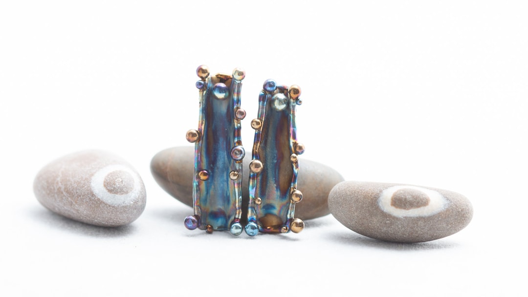 Amaterasu Birth. Hypoallergenic Titanium Stud Earrings Contemporary ...