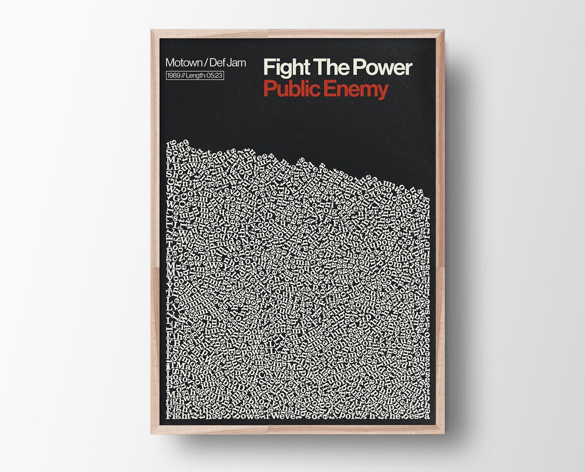 Public Enemy Poster Fight the Power Hip Hop Poster Song | Etsy