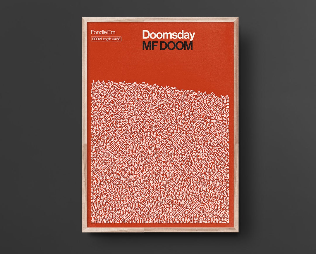 MF DOOM Poster Rap Lyric Print Hip Hop Poster Operation - Etsy