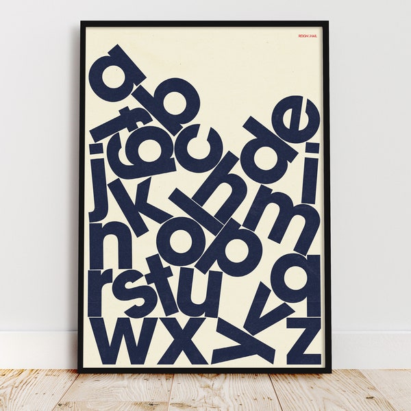 Modern Alphabet Poster - Etsy