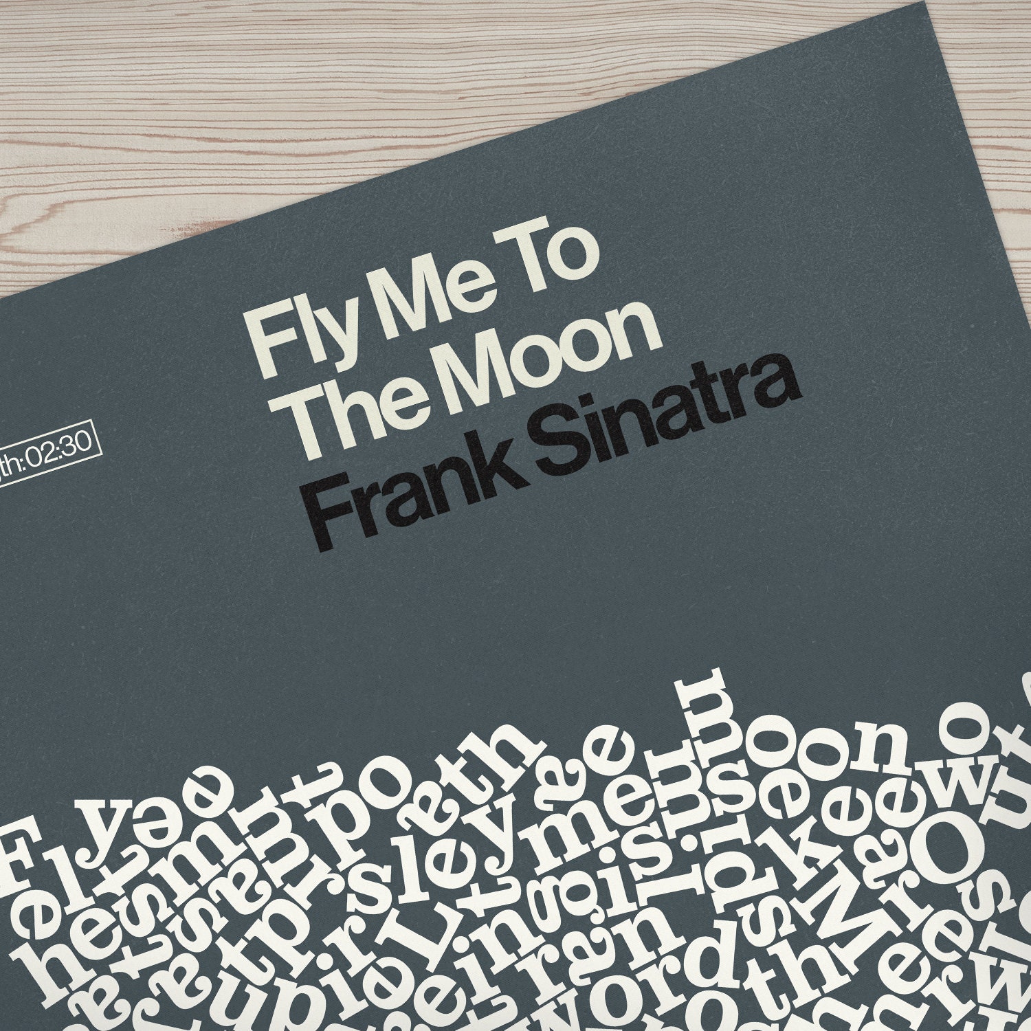 Frank Sinatra Print, Song Lyrics Poster, Fly Me To The Moon sold by ...