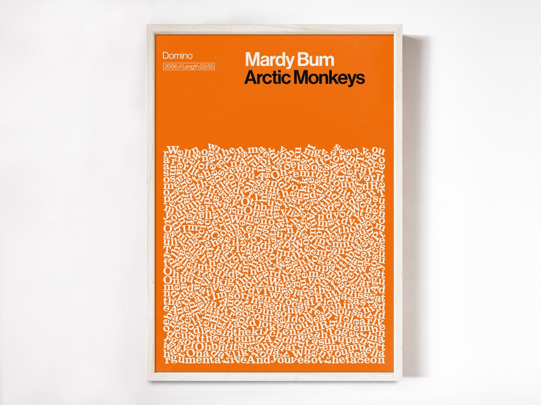 Arctic Monkeys Poster, Mardy Bum, Song Lyrics Print, Alex Turner Poster ...