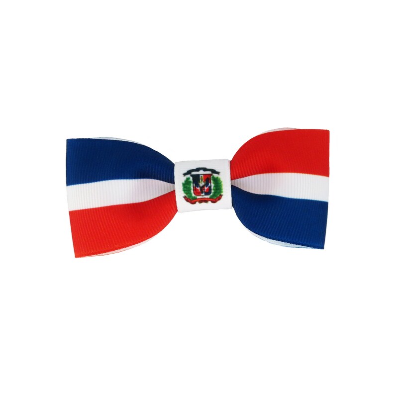 Dominican Flag Hair Bow – Dominican Republic Girl Hair Accessories ...