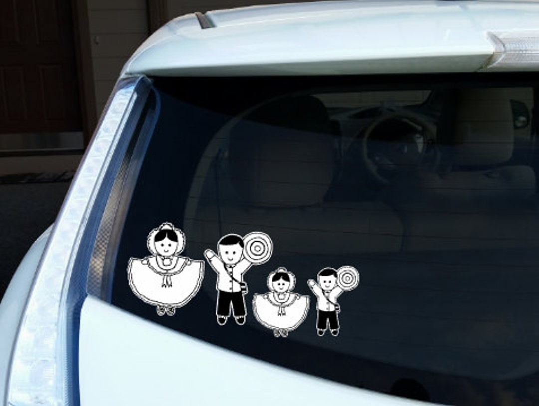 Panama Pollera – Family Decal – Car Stickers – Panamanian Carnival ...