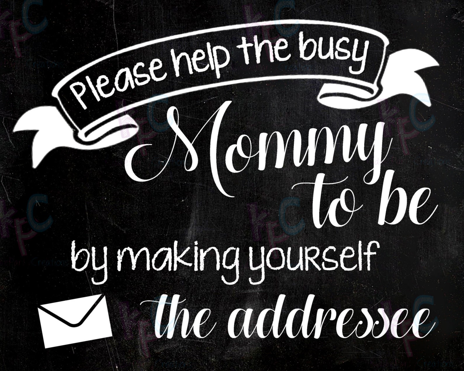 Baby Shower Chalkboard Address Station Printable 8x10 Sign - Etsy