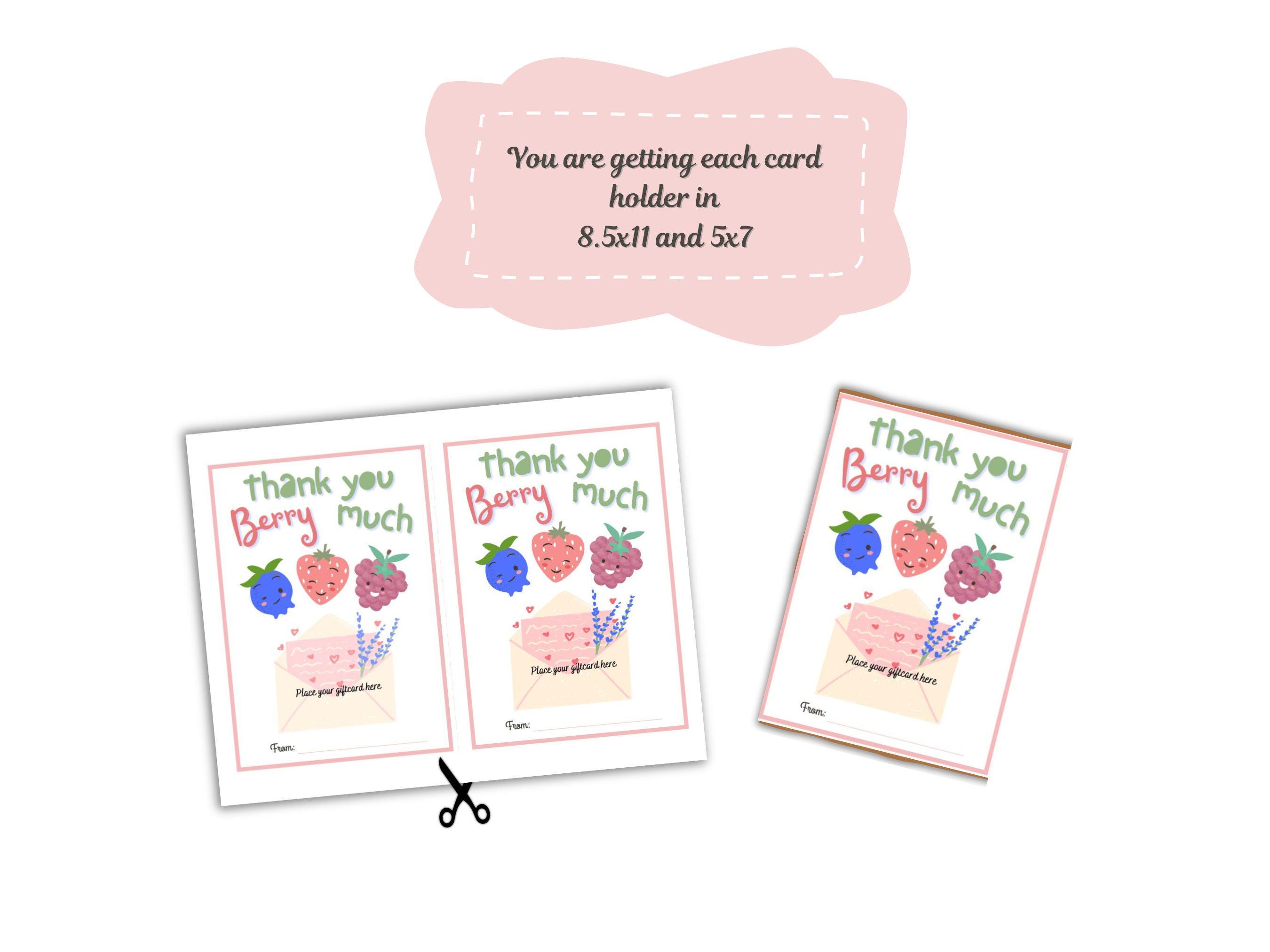 Printable Gift Card Holders,birthday Gift,thank You Gift,nurse Gift ...