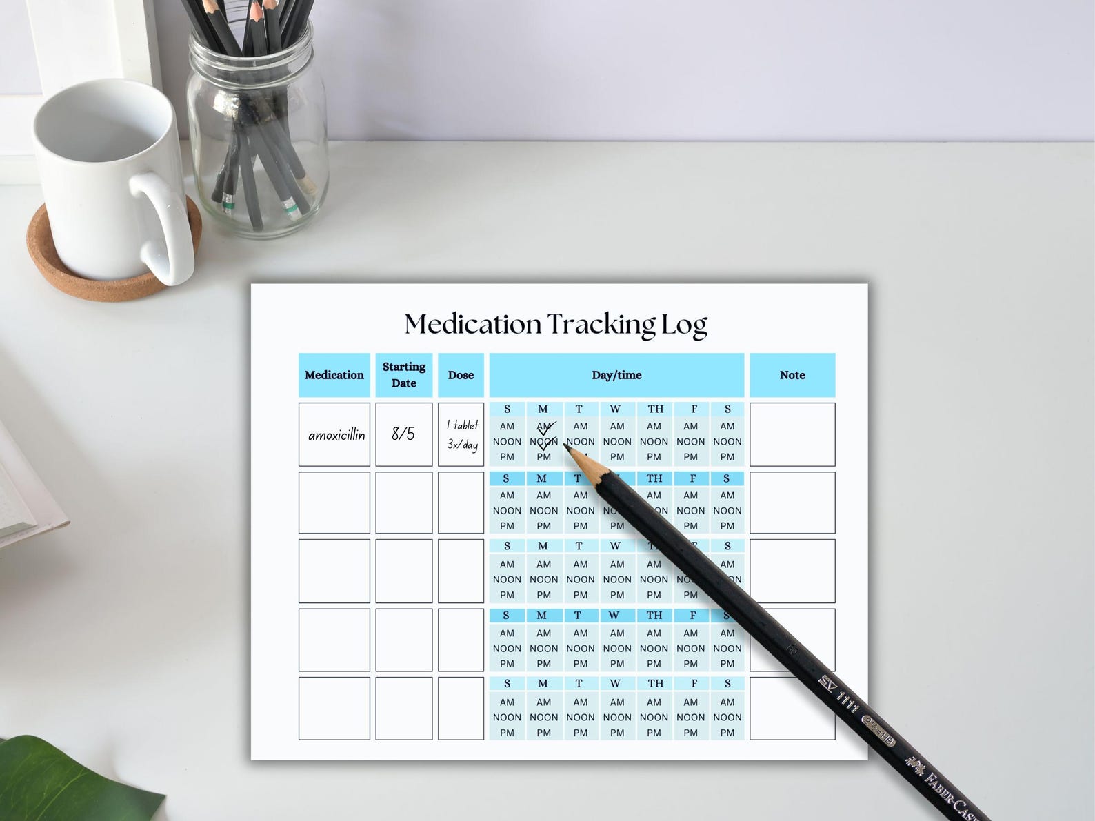 Medication Log,medication Form,medication Tracker, Medication List ...