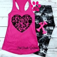 Lavender Sports Outfit Workout Set Athletic Wear Purple Bra Leggings ...