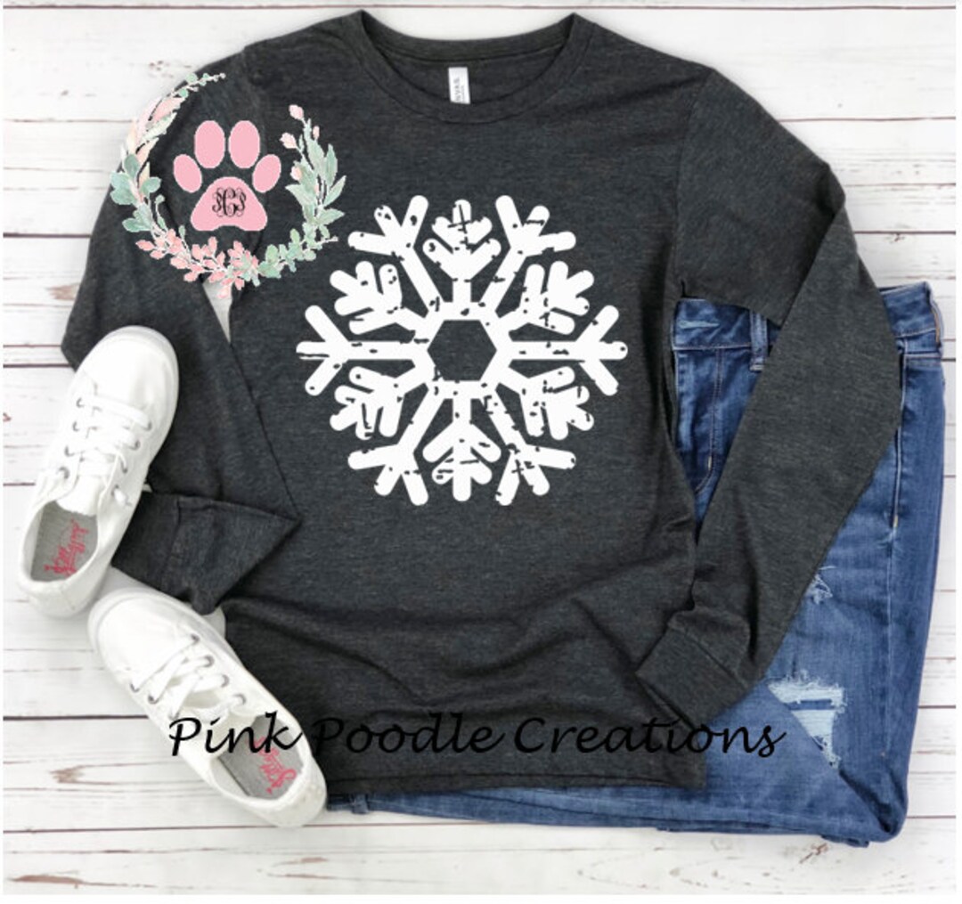 Winter Tshirt, Winter Shirt, Snowflake Shirt, Snowflake Tshirt ...