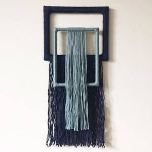 Textile Wall Hanging Yarn Wrapped Picture Frames Geometric Tapestry ...