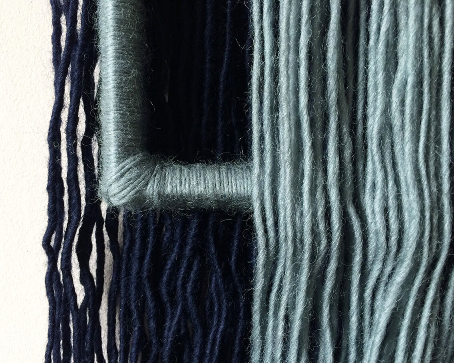 Textile Wall Hanging Yarn Wrapped Picture Frames Geometric - Etsy