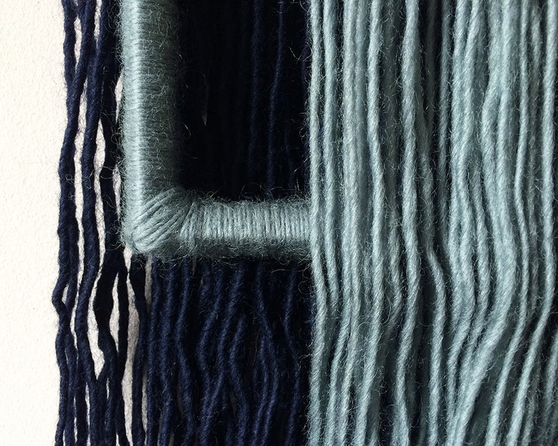 Textile Wall Hanging Yarn Wrapped Picture Frames Geometric - Etsy