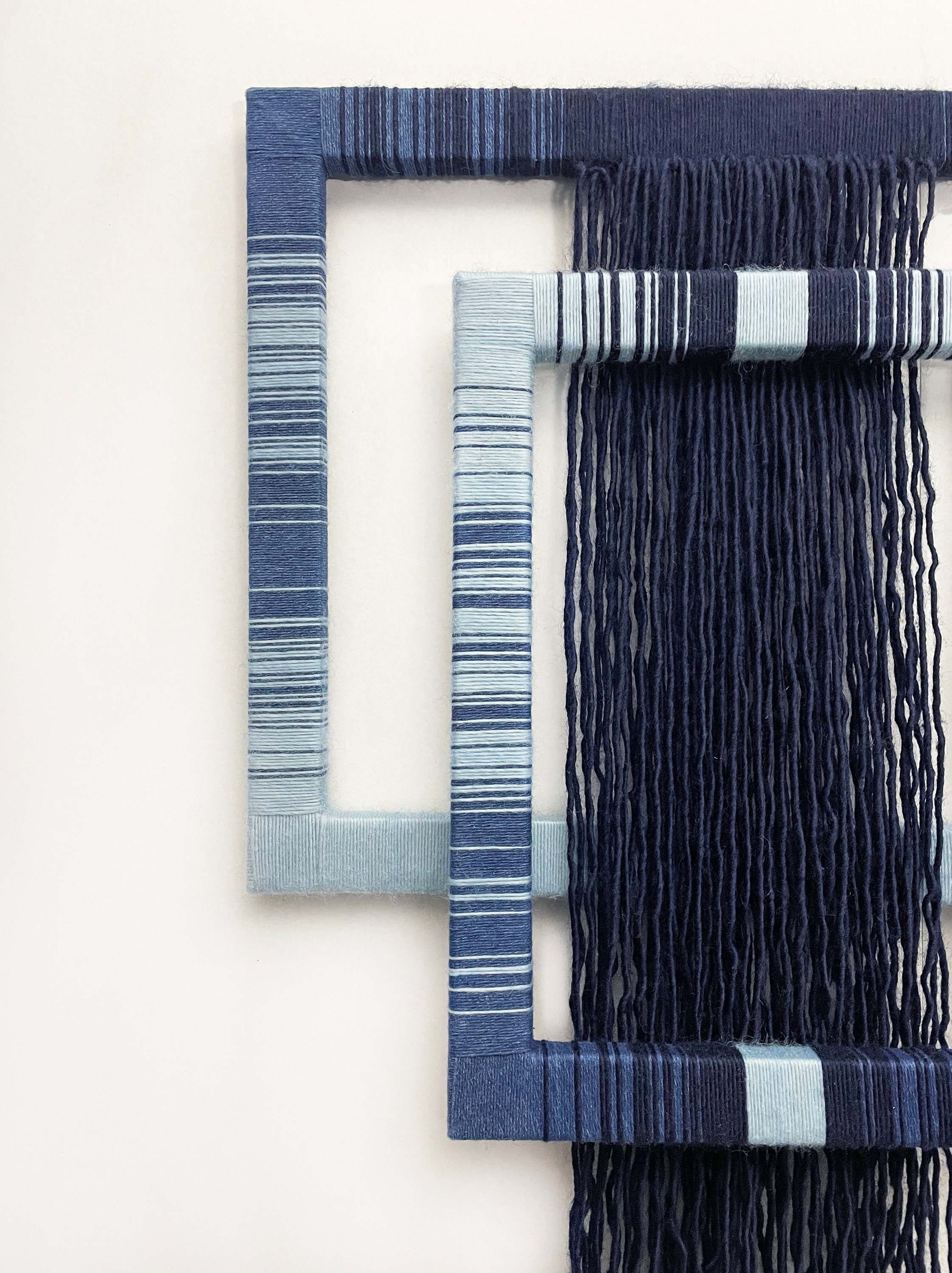 Contemporary Fiber Art Wrapped Frame Wall Hanging - Etsy