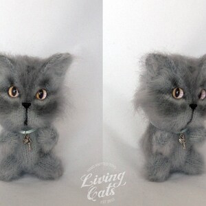 Knitted Chibi Kitten Cute Toy Cat Cat Lover Toys Knit Cat - Etsy