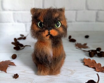 Tortoiseshell Cat Figurine - Etsy