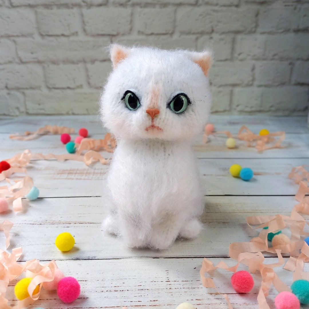 White Cat Plush Custom Pet Portrait Mom Christmas Gift - Etsy