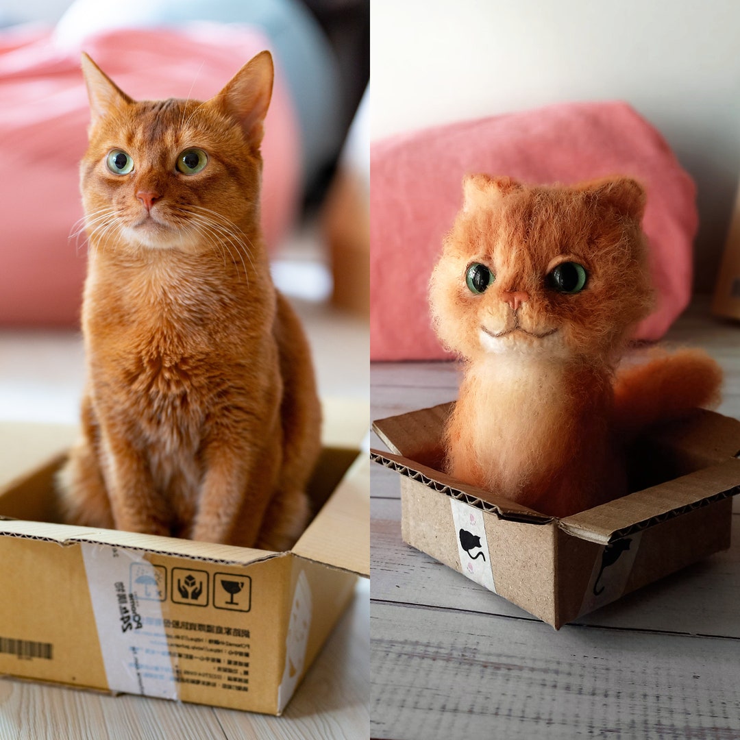 Custom Orange Cat Plush, Personalized Gift Plush Cat, Stuffed Animal ...