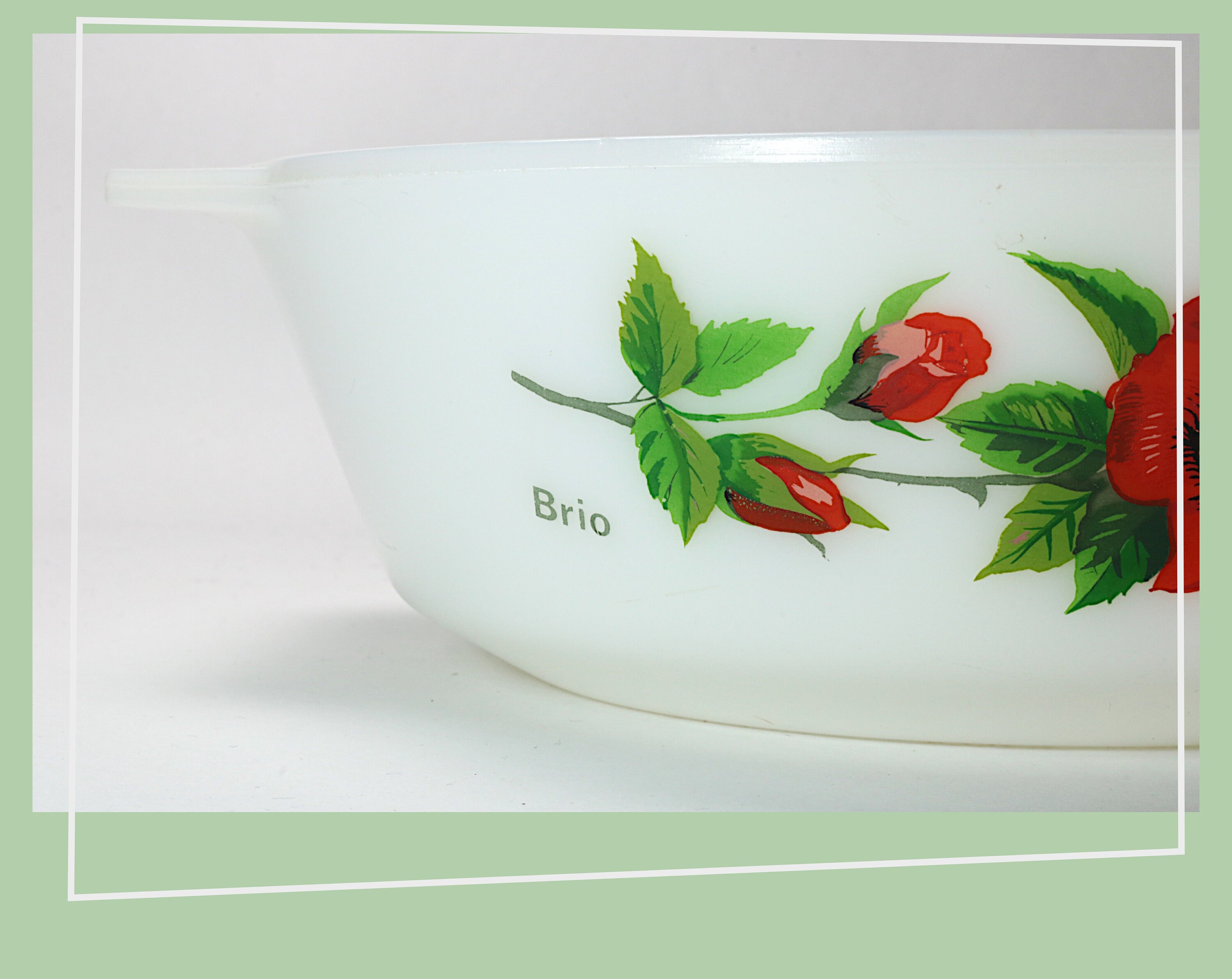 Jaj Pyrex Brio Rose Casserole Bowl 1960s 509 2 Pint | Etsy