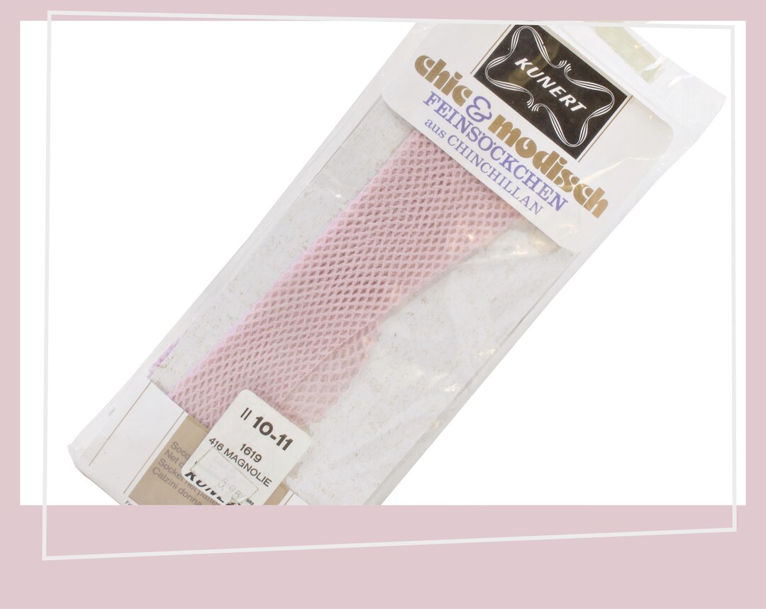 Pastel Pink Fishnet Socks | Kunert Magnolie NOS | Size 10 - 11 | 1980s ...