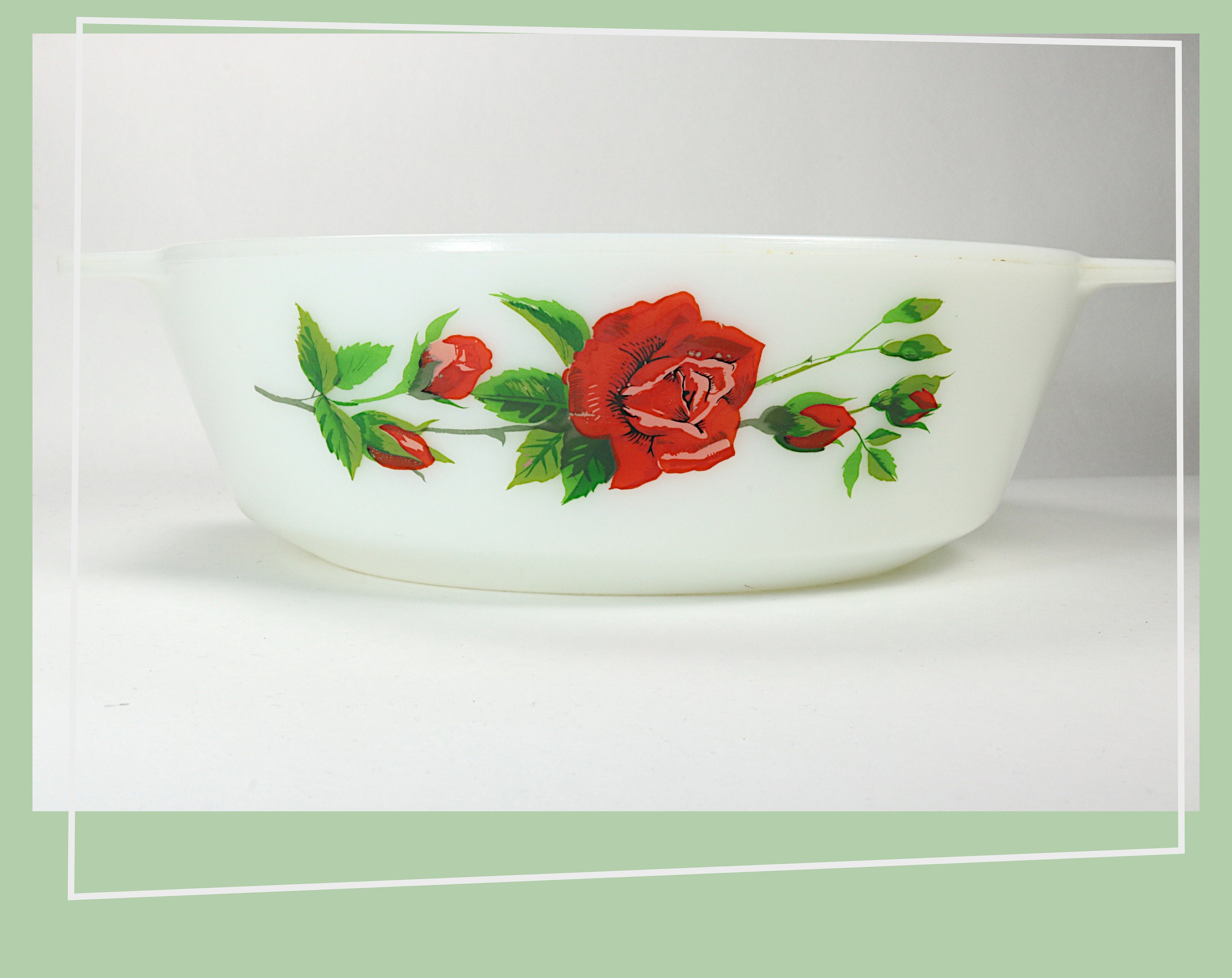 Jaj Pyrex Brio Rose Casserole Bowl 1960s 509 2 Pint | Etsy