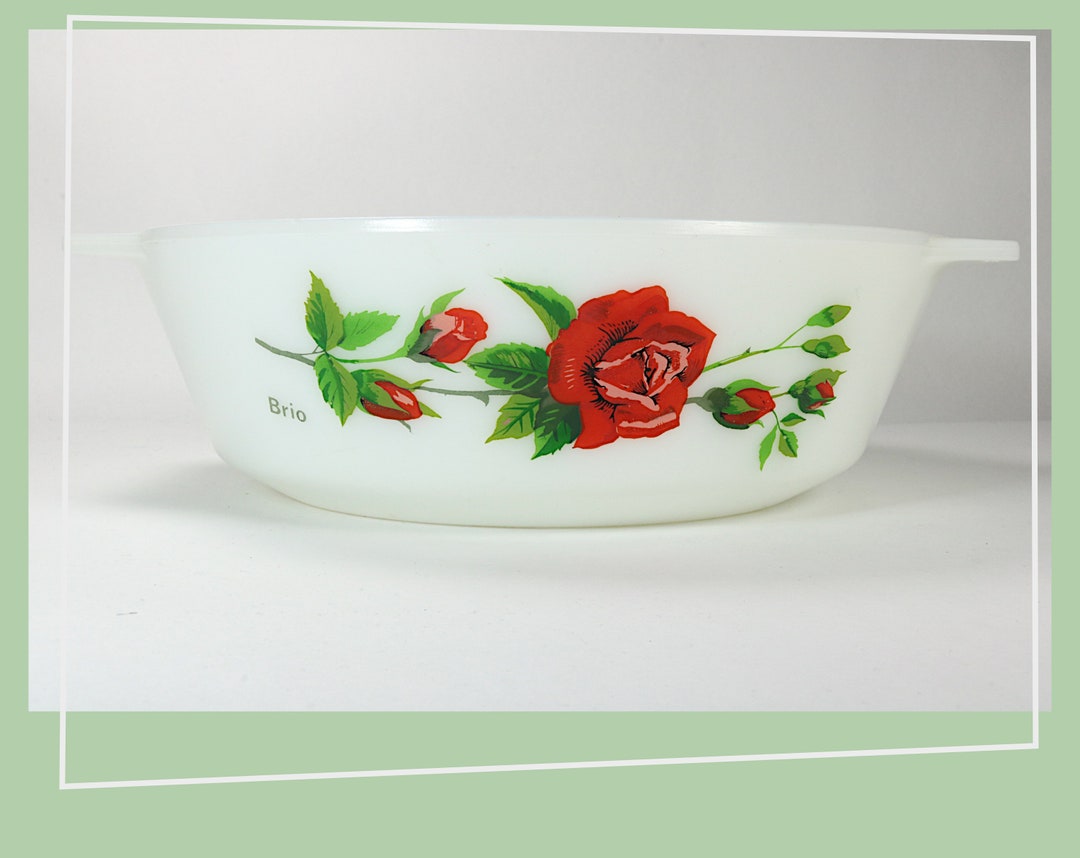 Jaj Pyrex Brio Rose Casserole Bowl | 1960s | 509 - 2 Pint | Mid Century ...