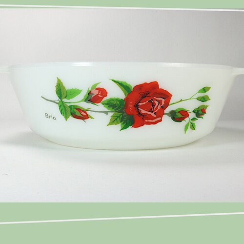 Jaj Pyrex Brio Rose Casserole Bowl 1960s 509 2 Pint | Etsy