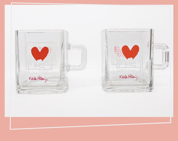 Keith Haring Coffee Cups Two Men With Heart 1990s 2000s Post Modern Pop ...