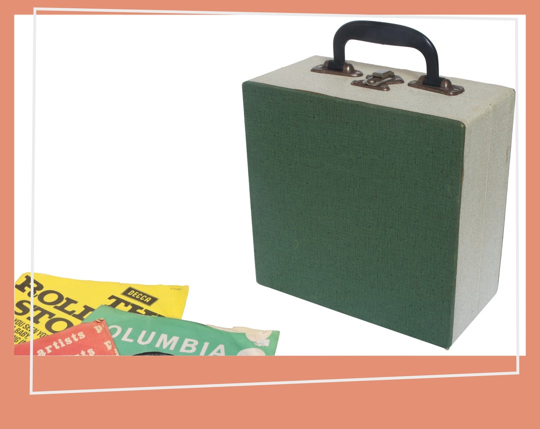 7 Inch Cheney Records Carrying Case 1960s Green & Gray - Etsy